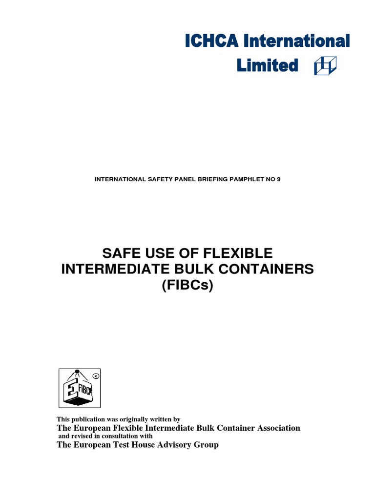 ICHCA Chapter 9 Safe Use of Flexible Intermediate Bulk Containers | PDF ...
