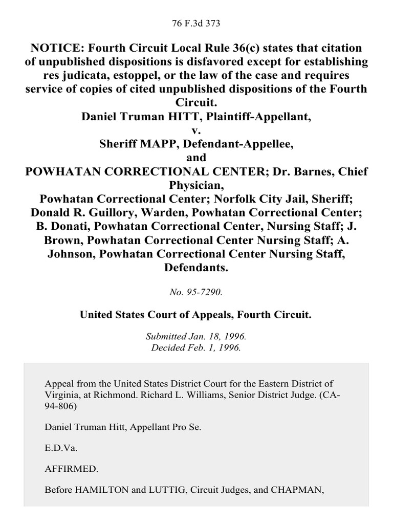 United States Court of Appeals, Fourth Circuit | PDF