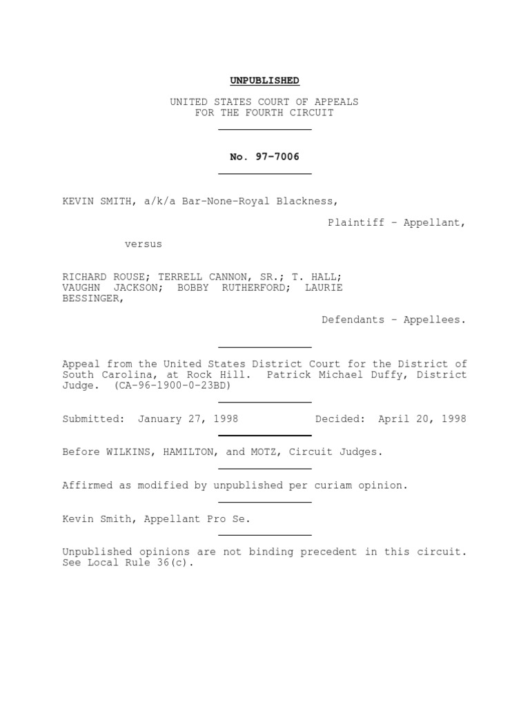 Smith v. Rouse, 4th Cir. (1998) | PDF