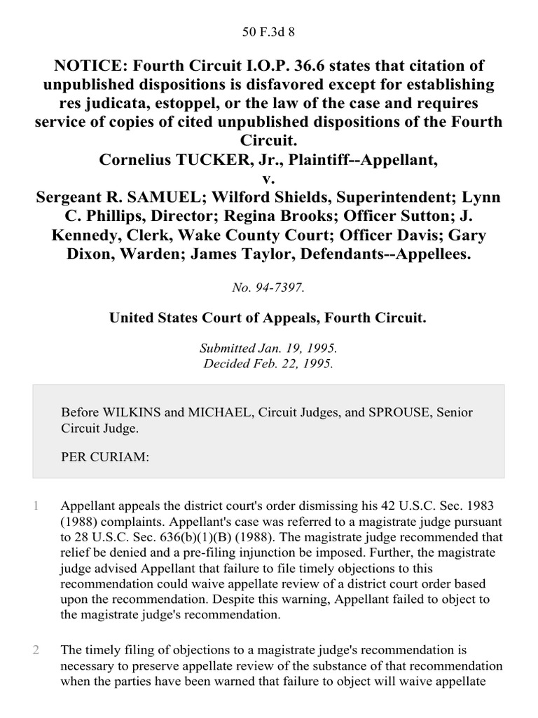 United States Court of Appeals, Fourth Circuit | PDF