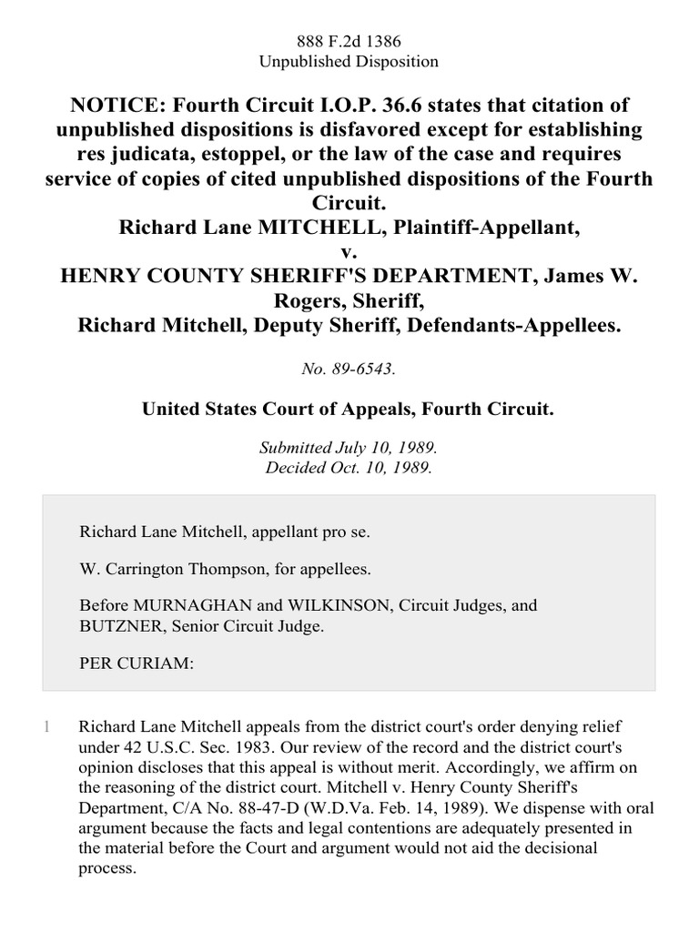 United States Court of Appeals, Fourth Circuit | PDF