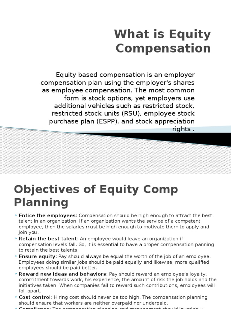 Equity Compensation | PDF
