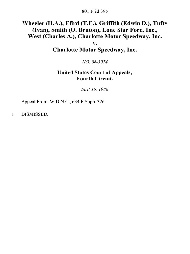 Wheeler (h.a.), Efird (t.e.), Griffith (Edwin D.), Tufty (Ivan), Smith ...