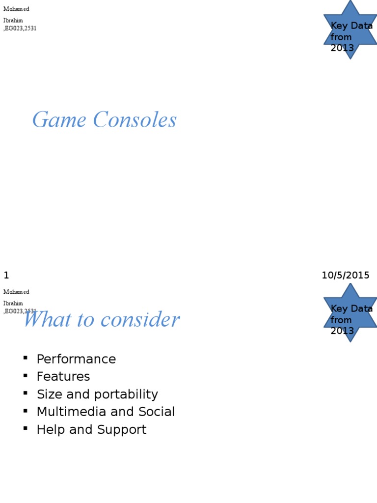 Game Consoles | PDF