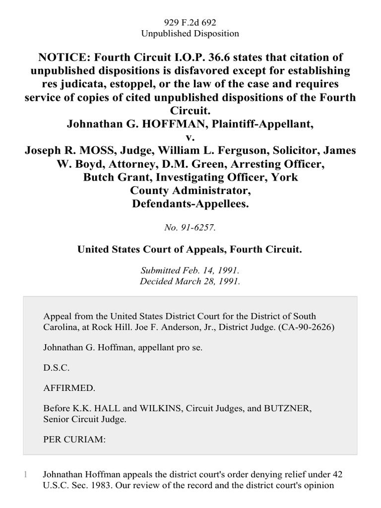 United States Court of Appeals, Fourth Circuit | PDF