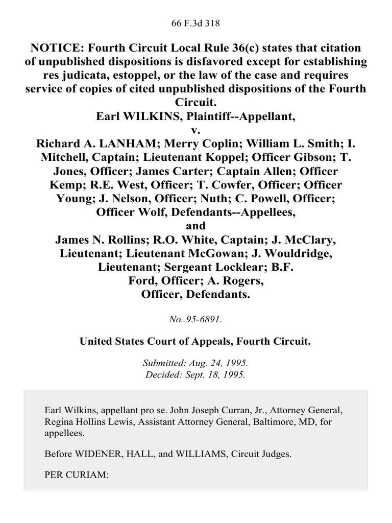United States Court of Appeals, Fourth Circuit | PDF | History ...