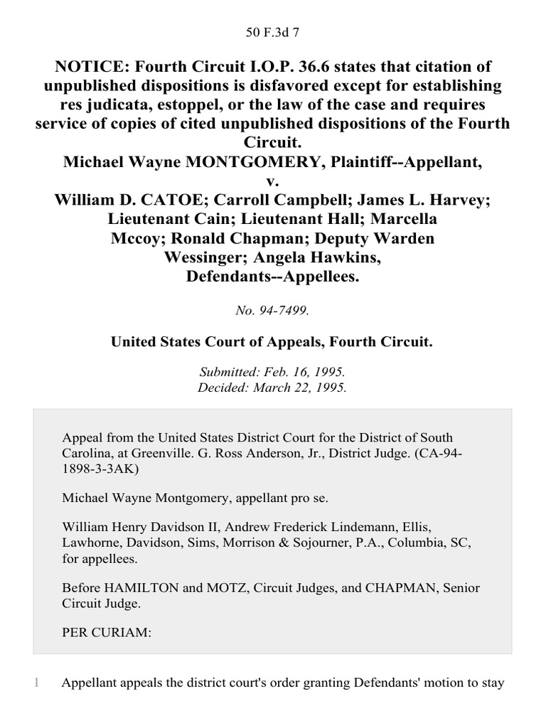 United States Court of Appeals, Fourth Circuit | PDF | Politics ...