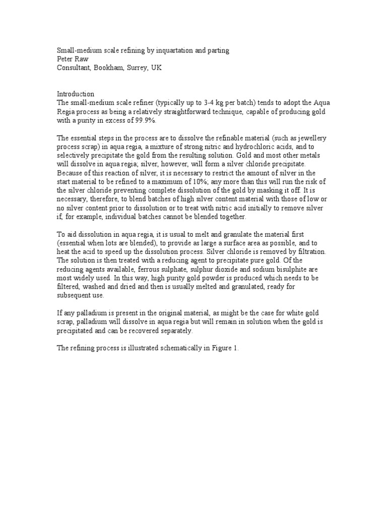 Aure8 InQuartation Gold Refining Equipment | PDF | Gold | Nitric Acid