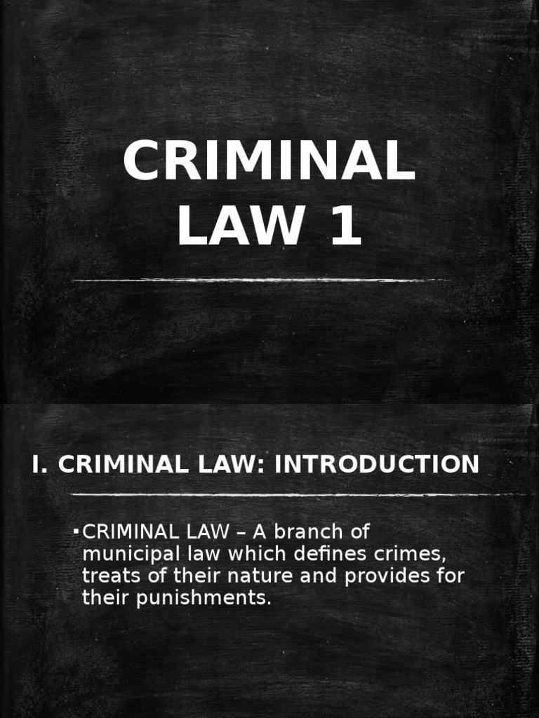 Overview of Criminal Law Principles | PDF | Intention (Criminal Law ...