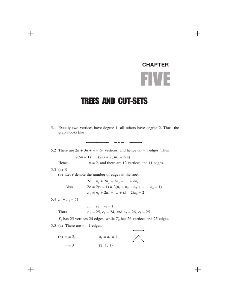 Solution Manual To Chapter 05 | PDF | Vertex (Graph Theory) | Mathematical Concepts