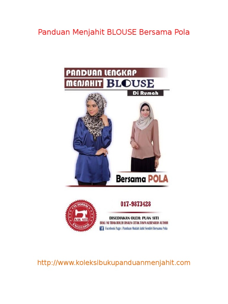 Panduan Menjahit Blouse Freesize | PDF | Pengembangan Diri