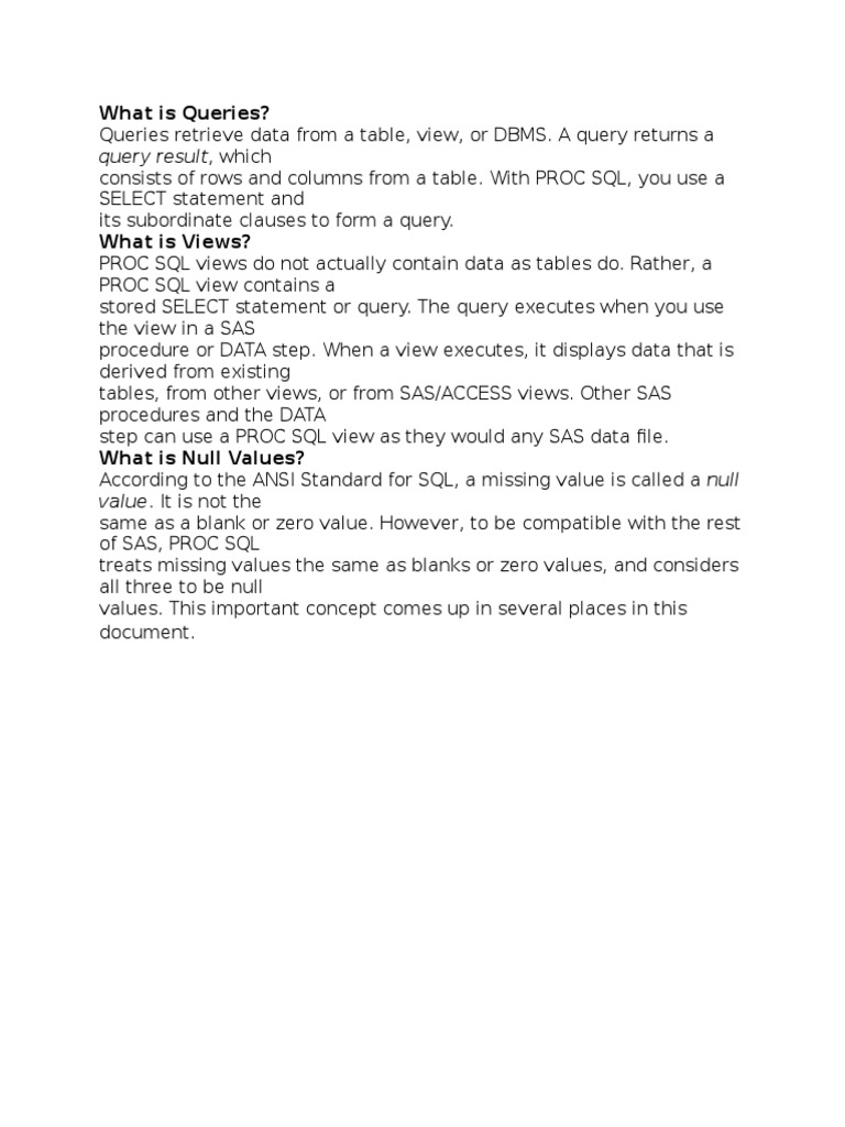 Query Result, Which: What Is Queries? | PDF | Teaching Methods ...