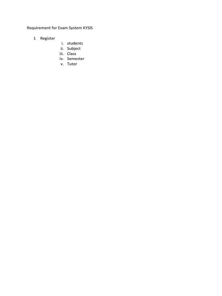 KYSIS Exam System Registration Guide | PDF