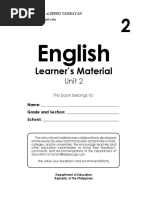 Grade 2 English Module 1 and 2 Final | PDF | Sound | Alphabet