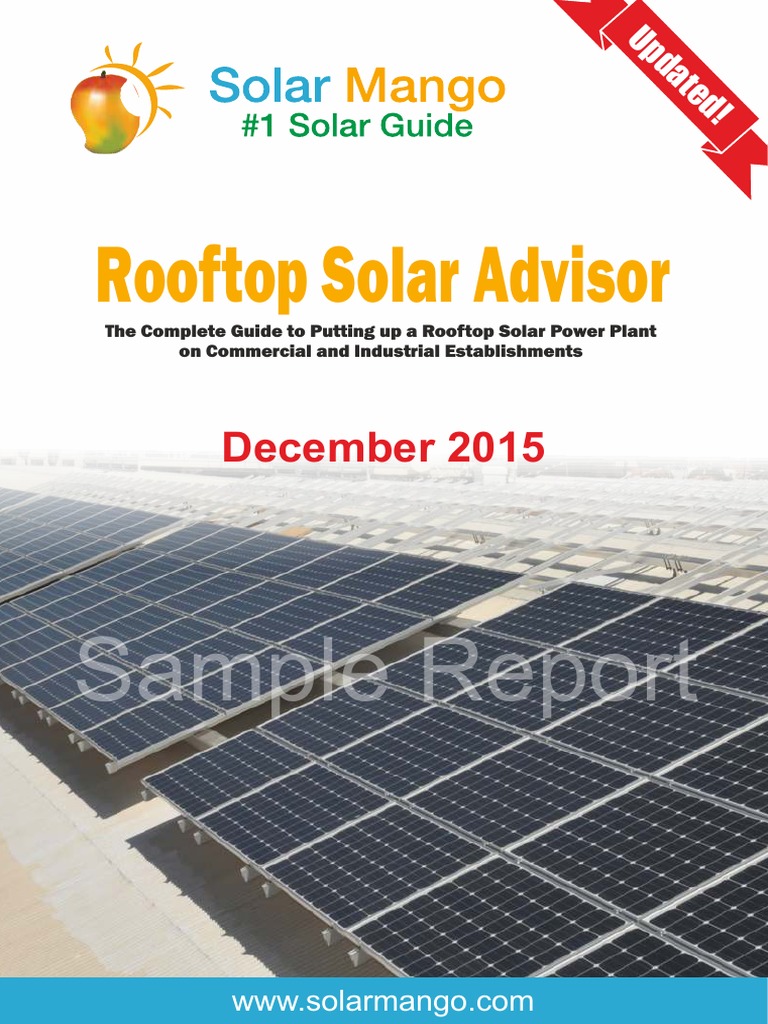 Rooftop Solar Advisor Sample PDF | PDF | Photovoltaic System ...