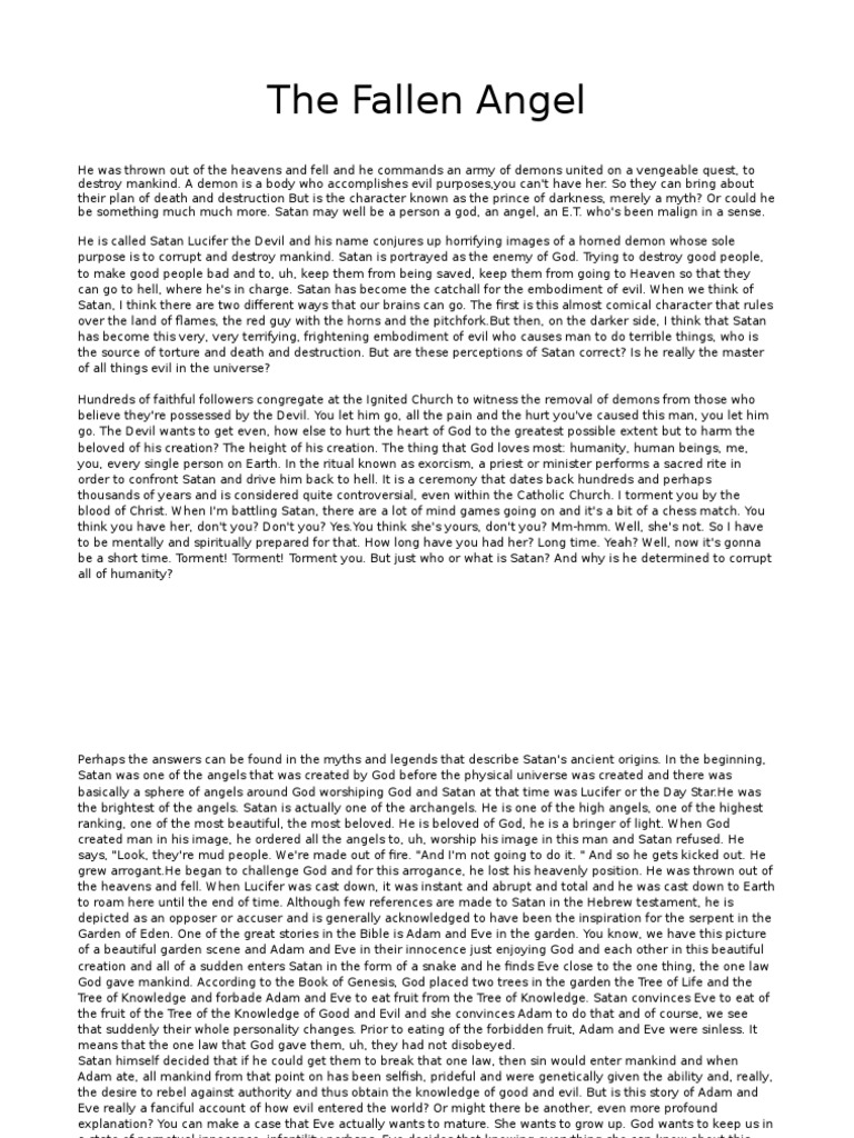 The Fallen Angel | PDF