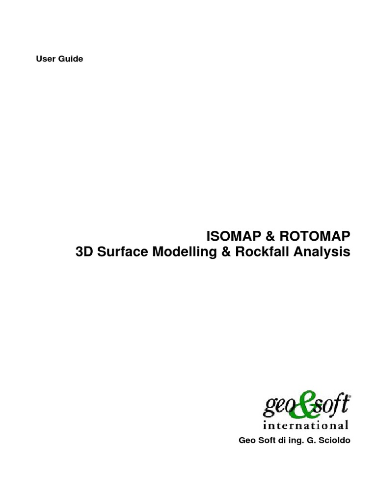 Isomap & Rotomap 3D Surface Modelling & Rockfall Analysis: User Guide | PDF | Microsoft Windows ...