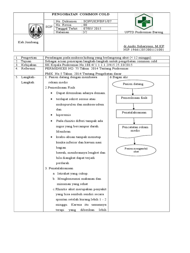 Sop Commond Cold | PDF