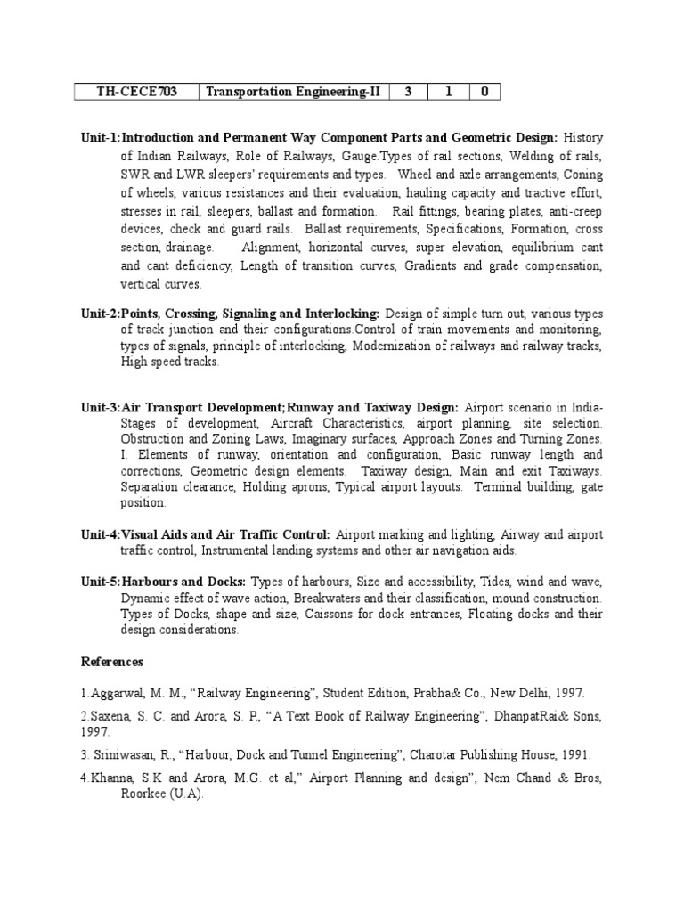 Transportation Engineering II | PDF