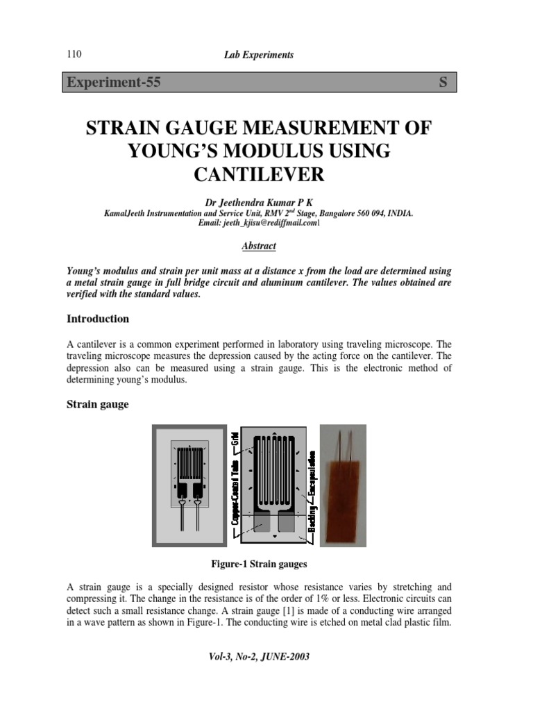 Strain Gauge | PDF | Electrical Resistance And Conductance ...