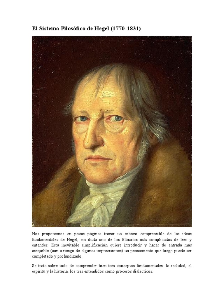 Esbozo del Sistema Filosófico de Hegel | PDF | Georg Wilhelm Friedrich ...