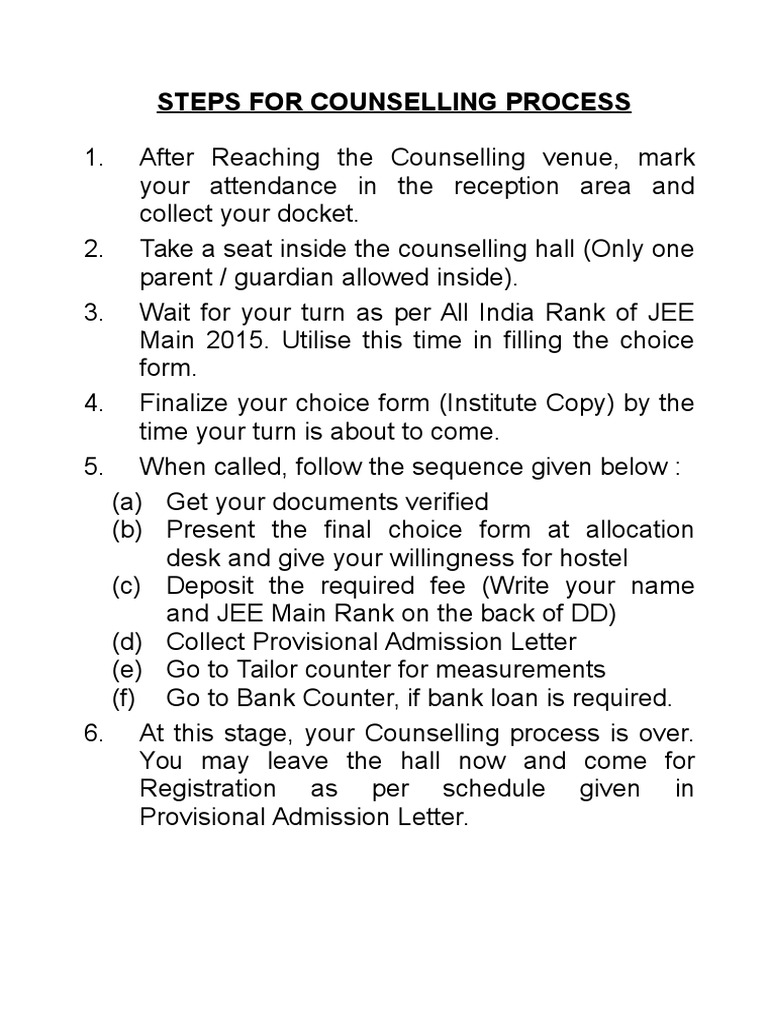 Flowchart Counselling | PDF