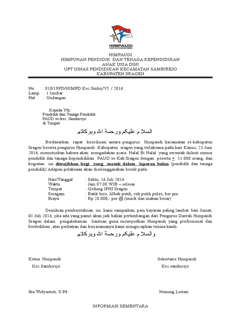 Surat Himpaudi | PDF