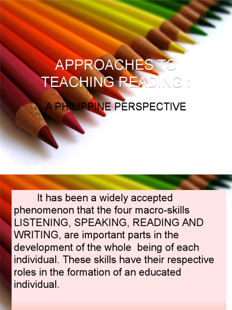 Approaches To Teaching Reading | PDF | Vocational Education | Curriculum