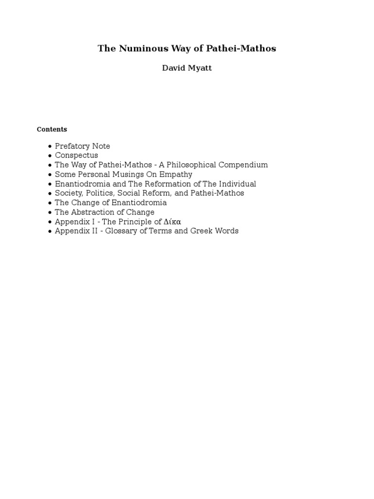Numinous Way Pathei Mathos | PDF | Empathy | Wisdom
