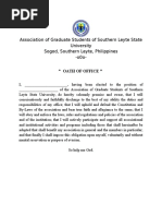 Oath of Office | PDF | Oath Of Office | Cultural Conventions