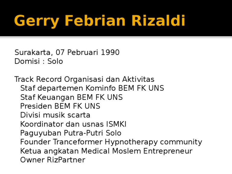 CV PEMATERI 2 Gerry Febrian Rizaldi | PDF