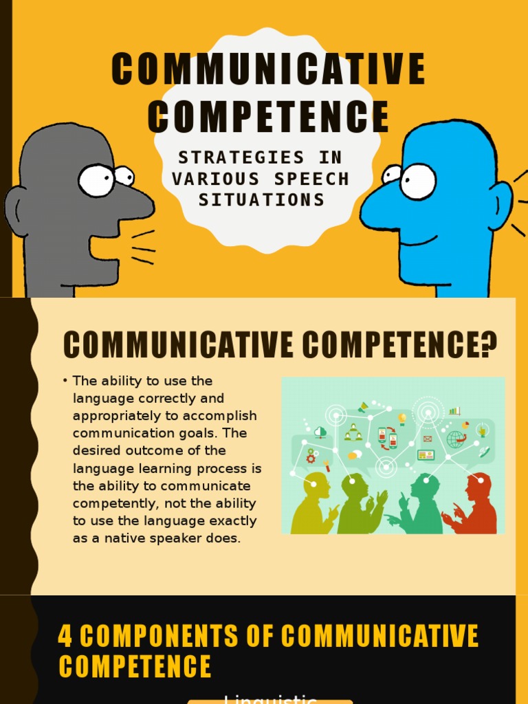 Communicative Competence: Strategies in Various Speech Situations ...