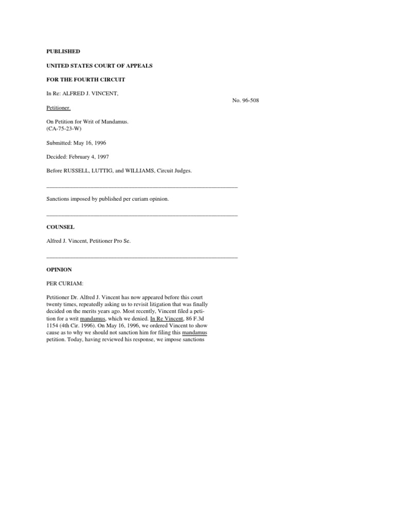 Published United States Court of Appeals For The Fourth Circuit | PDF ...