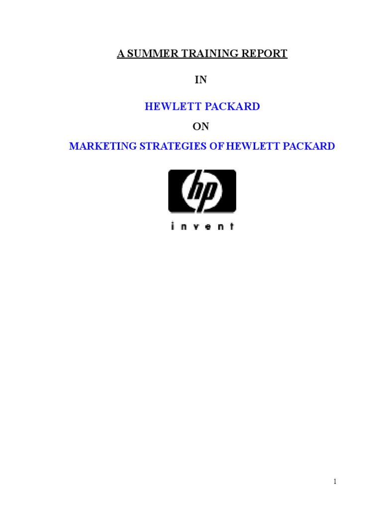 Marketing Strategy HP | PDF | Hewlett Packard | Communication