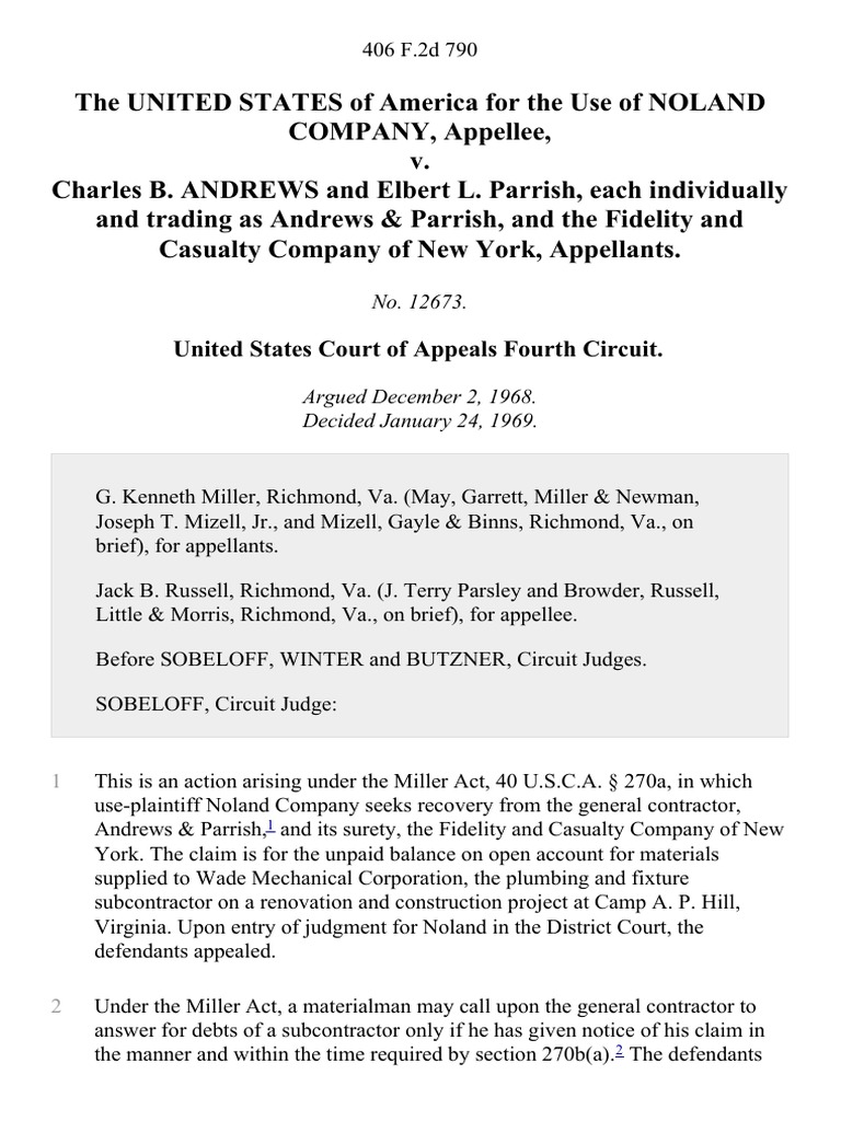 United States Court of Appeals Fourth Circuit | PDF | Surety Bond | Lawsuit
