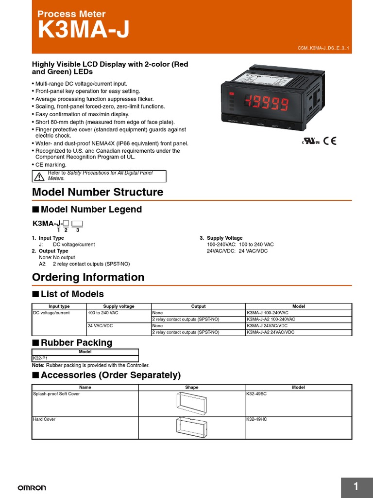 K3ma-J Dsheet Csm255 | PDF | Parameter (Computer Programming) | Relay