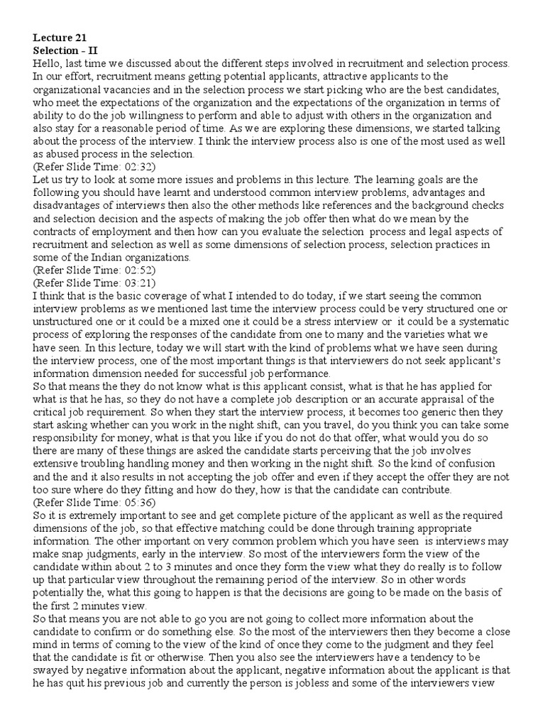 Lec 21 | PDF | Employment | Performance Appraisal