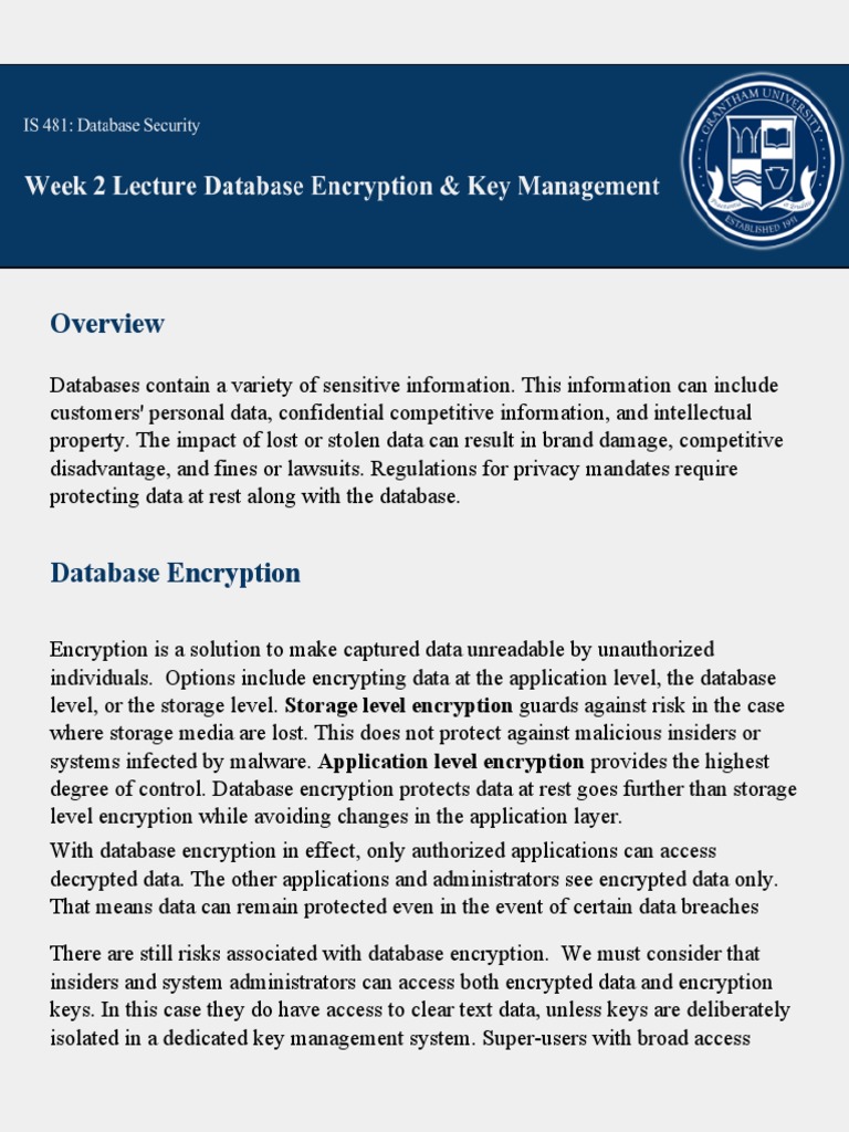IS481 Week 2 Lecture For BB | PDF | Encryption | Malware