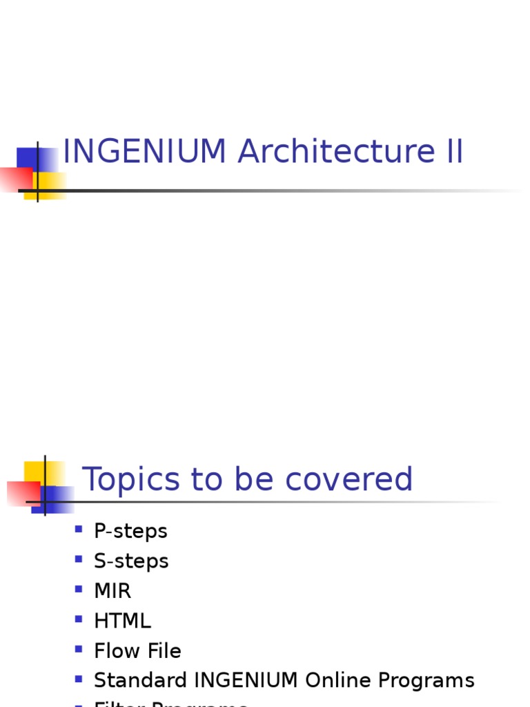 INGENIUM Architecture II | PDF | Input/Output | Computer File