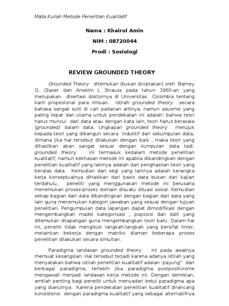 Grounded Theory | PDF | Sains & Matematika