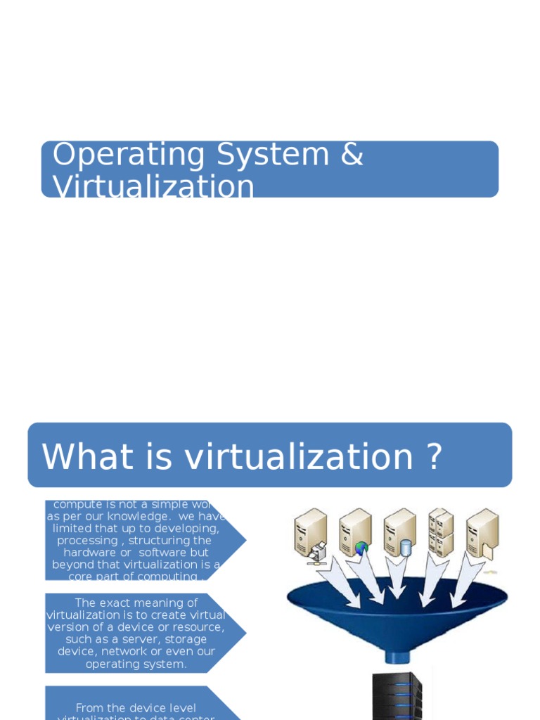 Operating System Virtualization | PDF | Virtual Machine | Virtualization