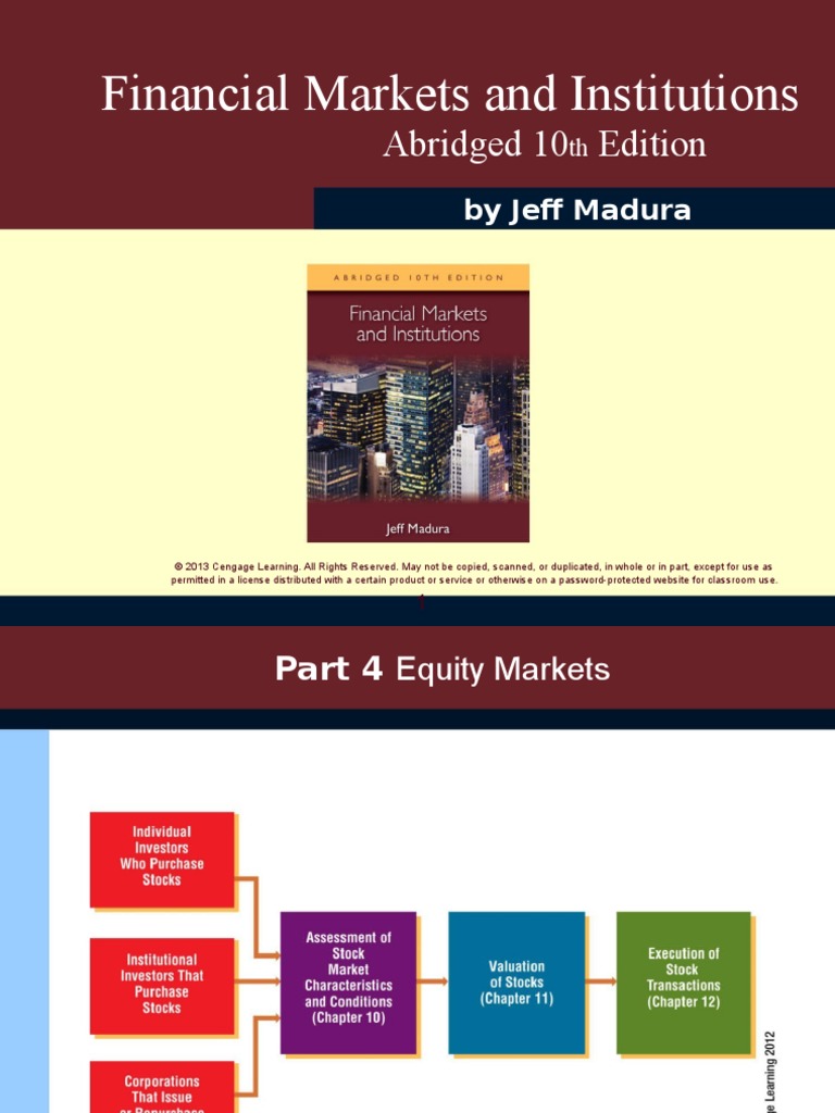 Financial Markets and Institutions: Abridged 10 Edition | PDF | Initial ...