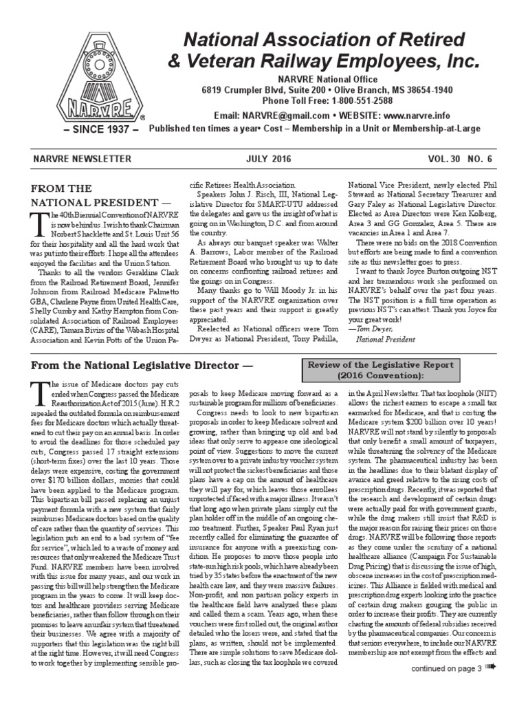 New Version July 2016 Newsletter | PDF | Medicare (United States ...