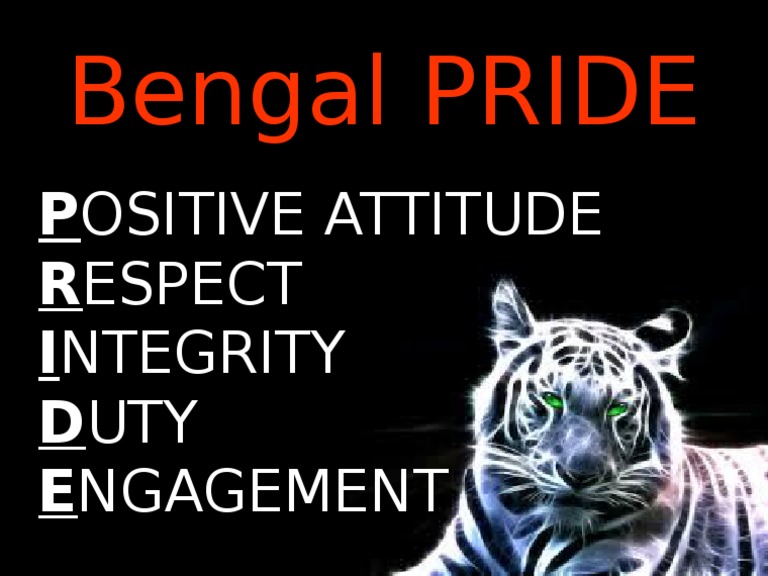 Bengal PRIDE: Core Values Explained | PDF