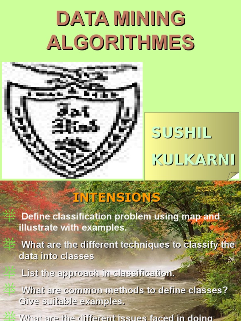 Data Mining Algorithmes | PDF | Cluster Analysis | Artificial Neural Network