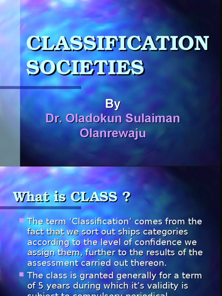 Role of Classification Societies in Shipping | PDF | Insurance | Ships