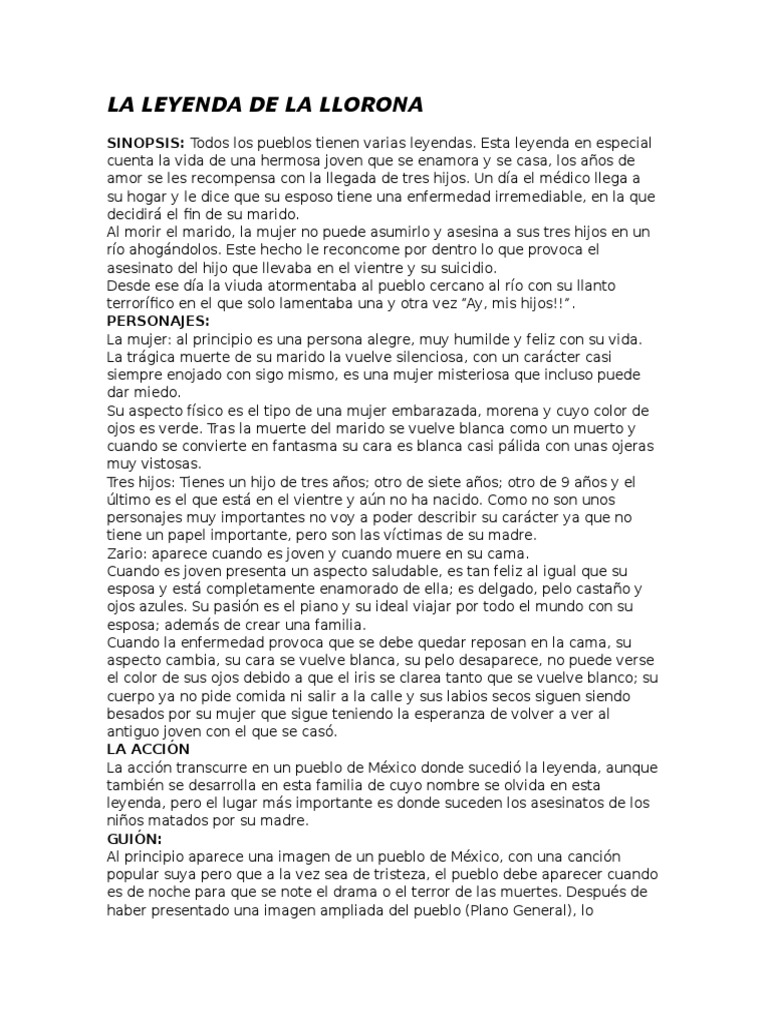 La Leyenda de La Llorona | PDF | Ocio