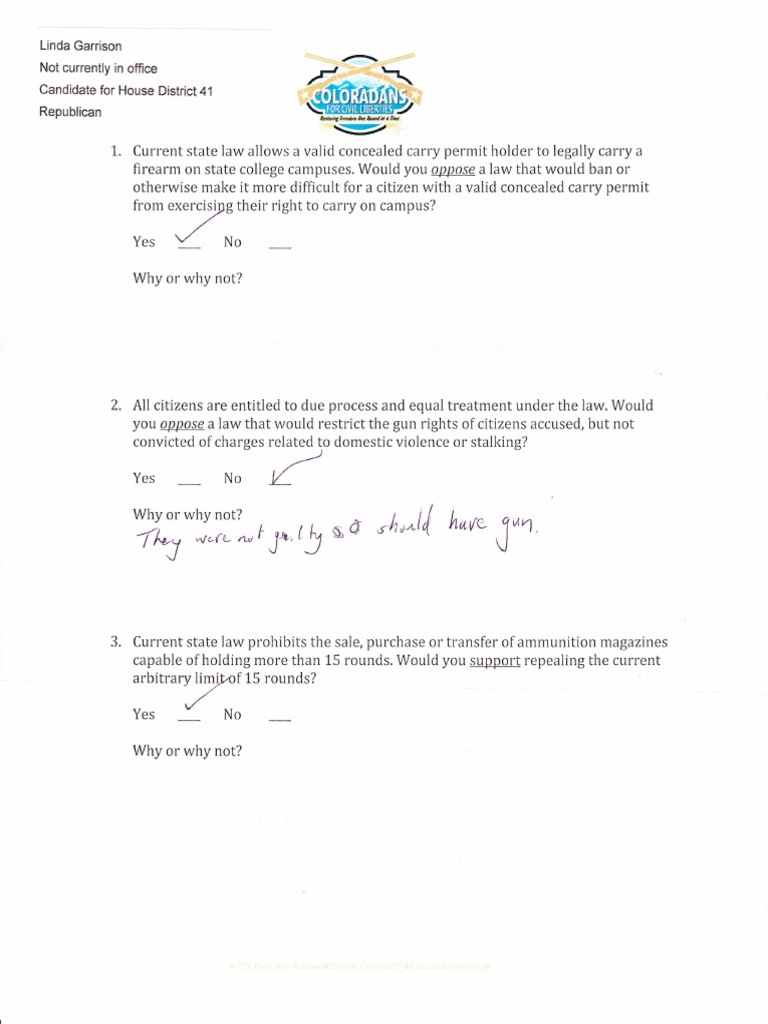 Linda Garrison Survey | PDF | Concealed Carry In The United States ...
