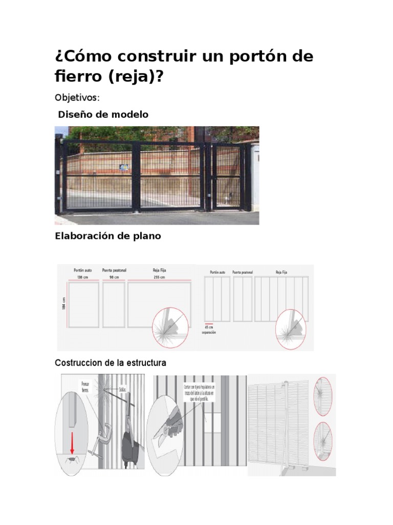 Cómo Construir Un Portón de Fierro | PDF