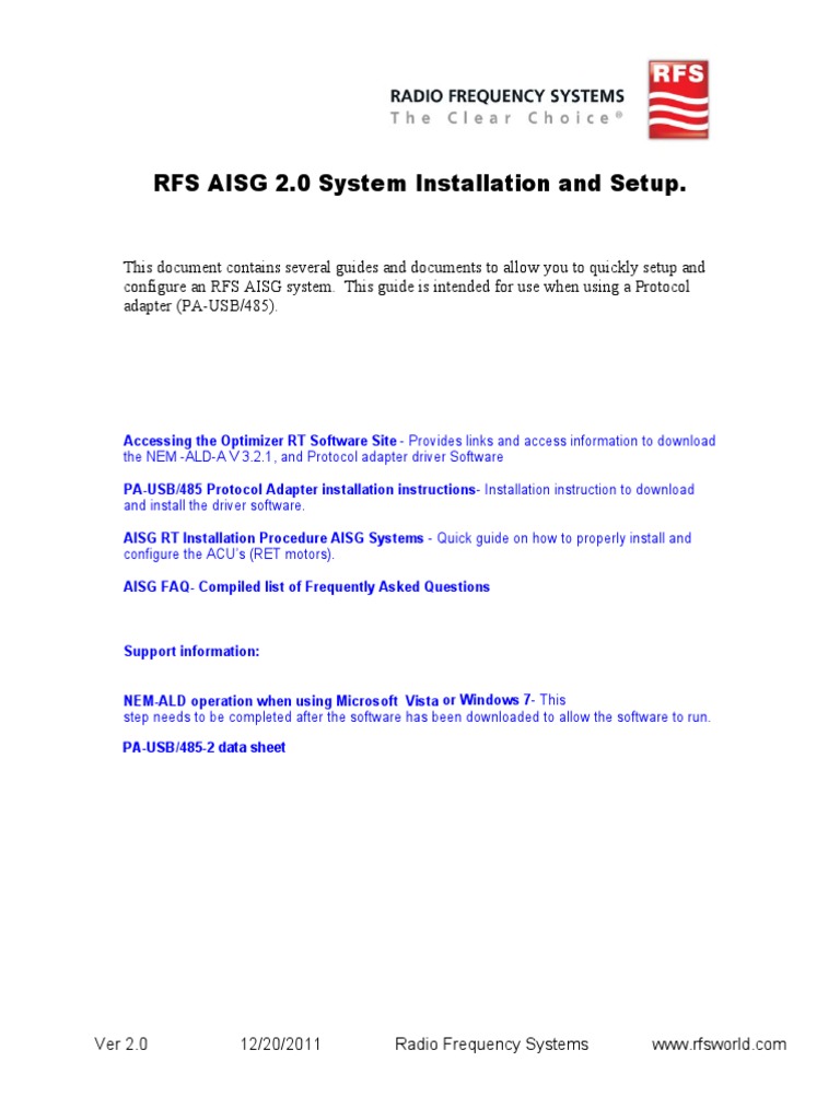 AISG Setup Commisioning and Configuration Guide Ver 2 0 20-Dec-2011 ...